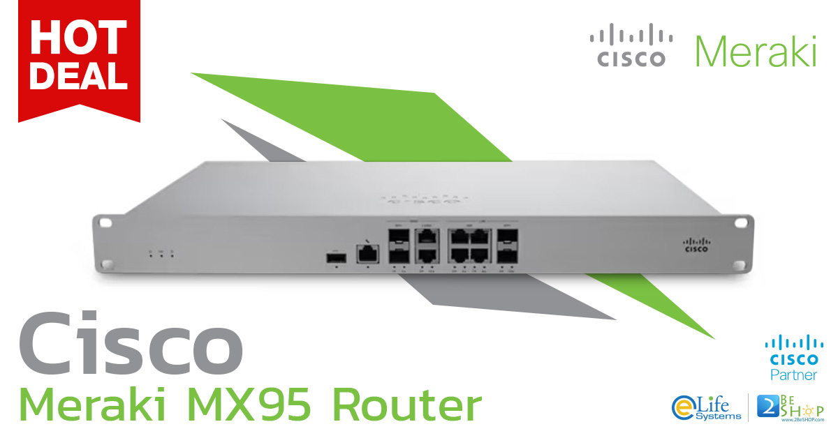 ช้อป [MX95-HW] Cisco Meraki MX95 ราคาถูก ซื้อออนไลน์ที่นี่ ส่งฟรี